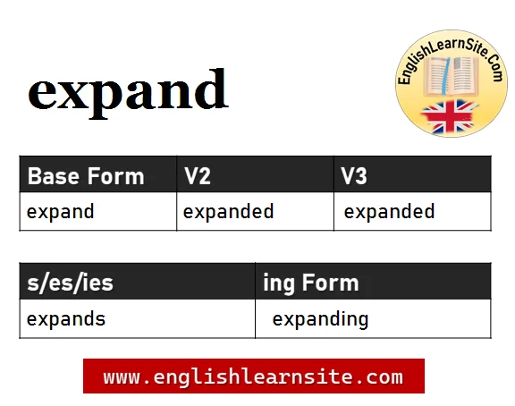 Expand V1 V2 V3, Expand Past and Past Participle Form Tense Verb 1 2 3 ...